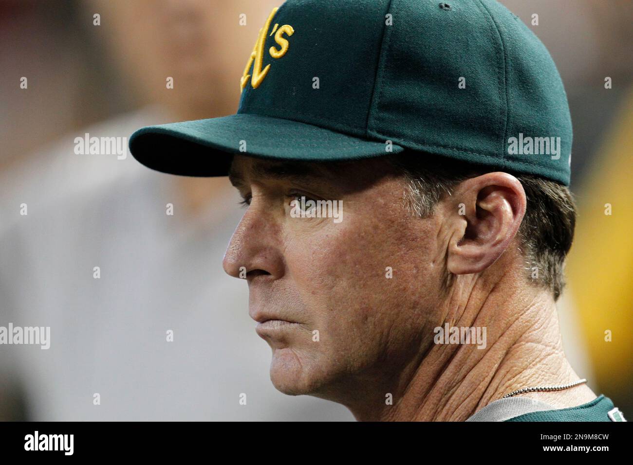 Oakland Athletics' Bob Melvin watches his team play against the Arizona ...
