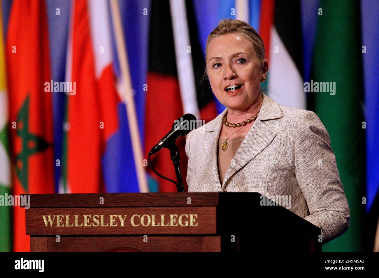 Secretary of State Hillary Rodham Clinton speaks a a gathering of the ...