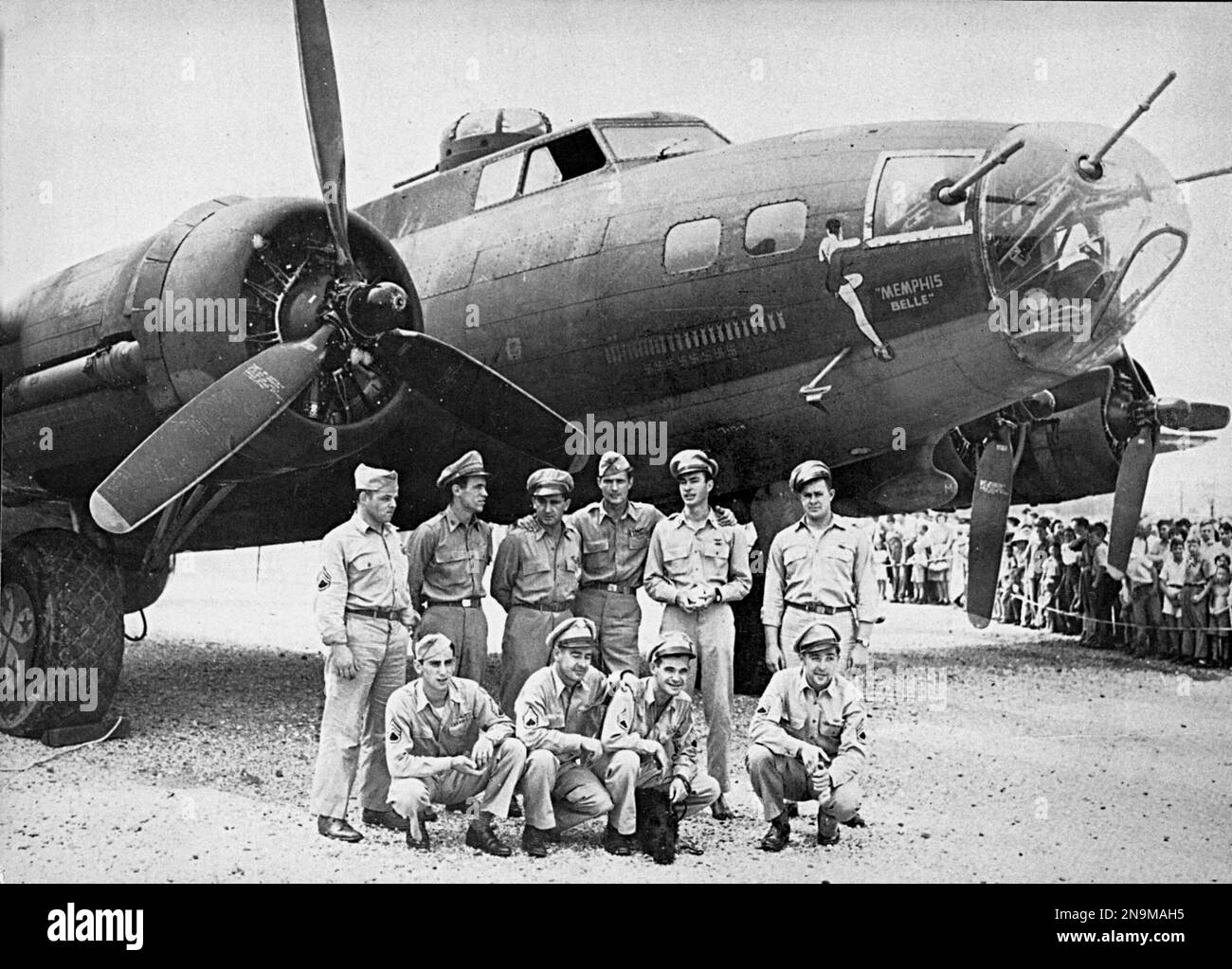 FILE - This 1943 file photo shows the crew of the Memphis Belle, a ...