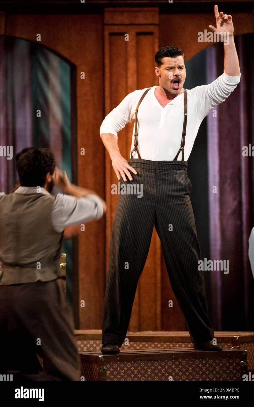 Ricky Martin performs with the cast of "Evita" at the 66th Annual Tony ...