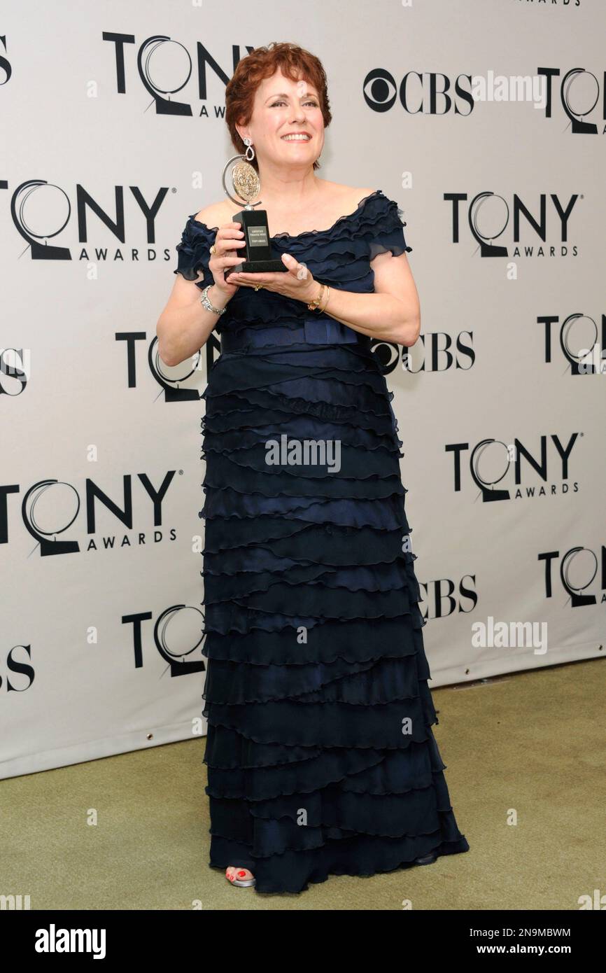 Judy Kaye poses with her award at the 66th annual Tony Awards on Sunday ...