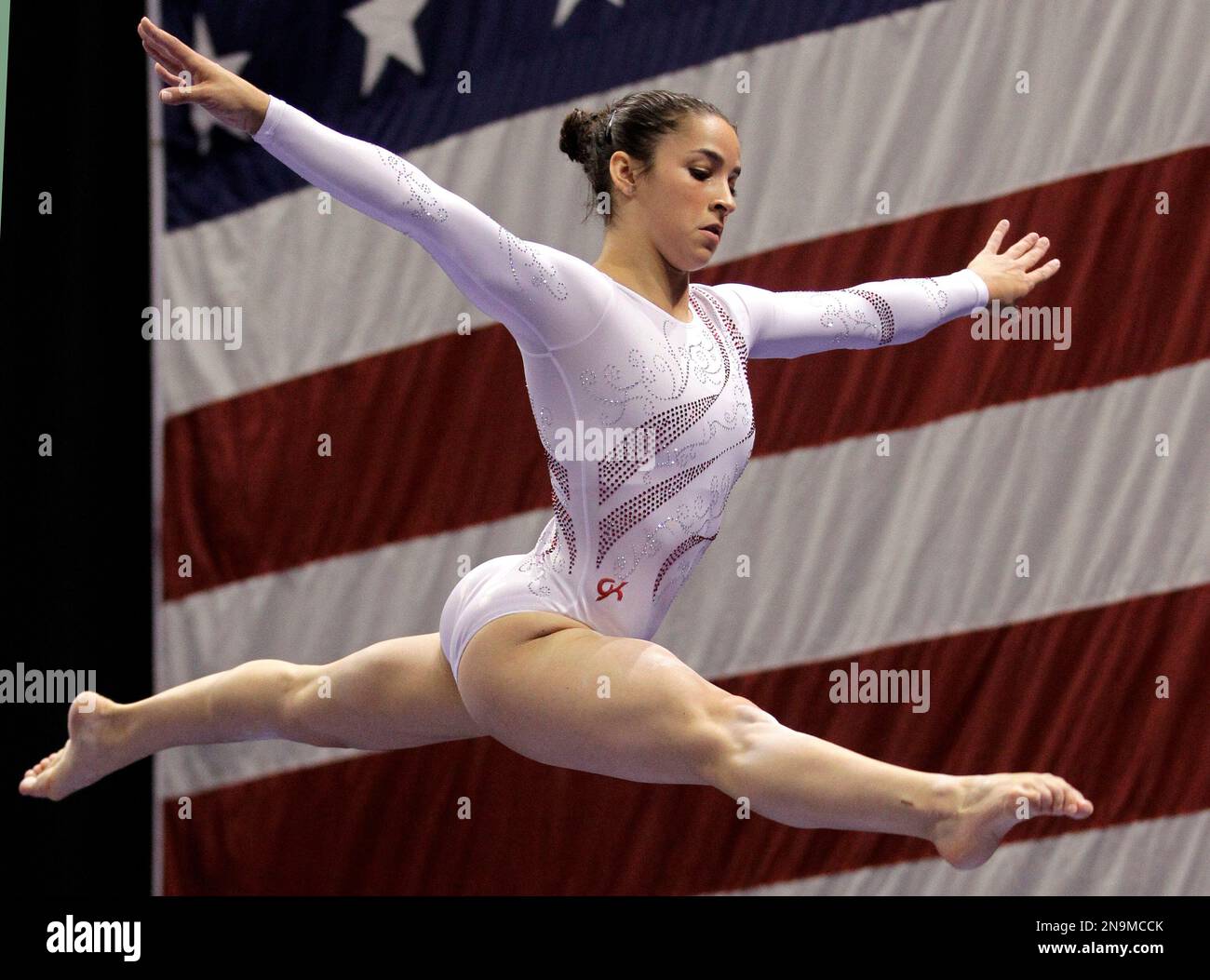 Alexandra Raisman competes on the balance beam at the U.S. gymnastics ...