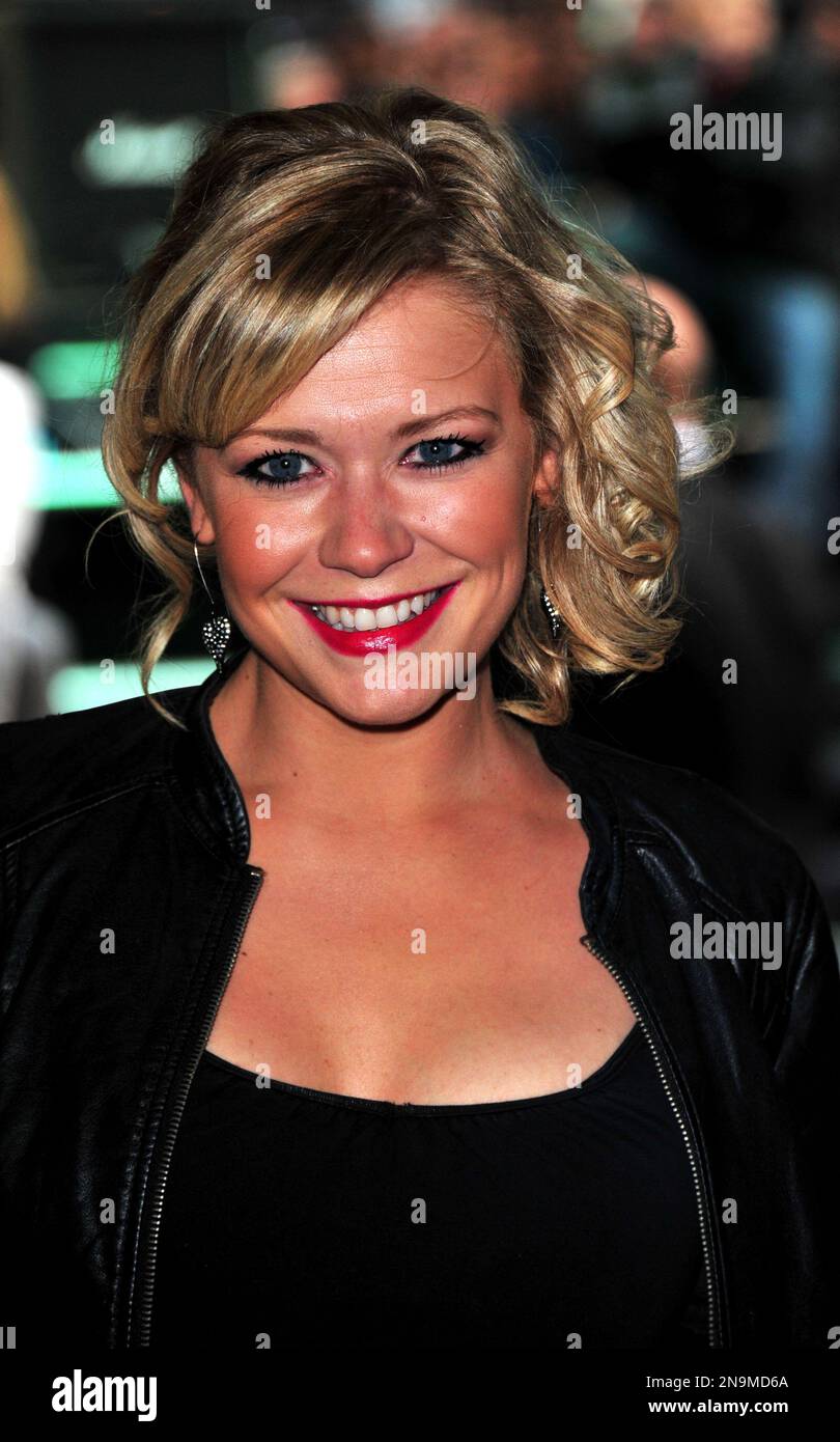 Suzanne Shaw arrives at the Rock of Ages European Premiere at Odeon ...