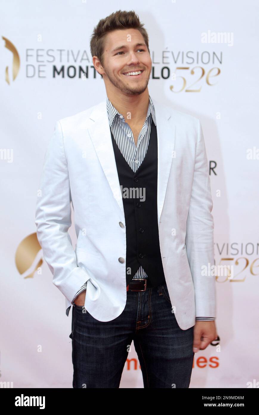 American actor Scott Clifton poses during the opening ceremony of the ...