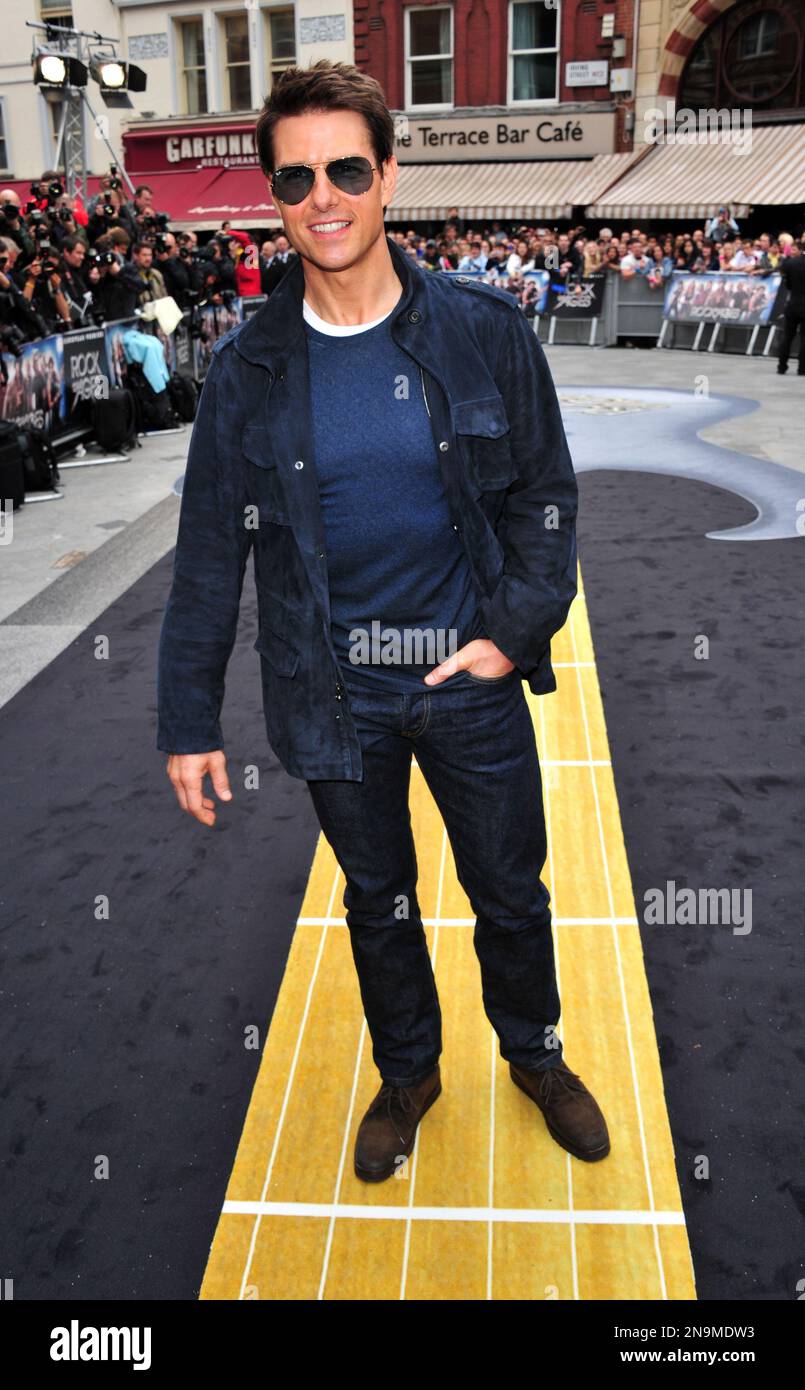 Tom Cruise arrives at the "Rock of Ages" European premiere at Odeon ...