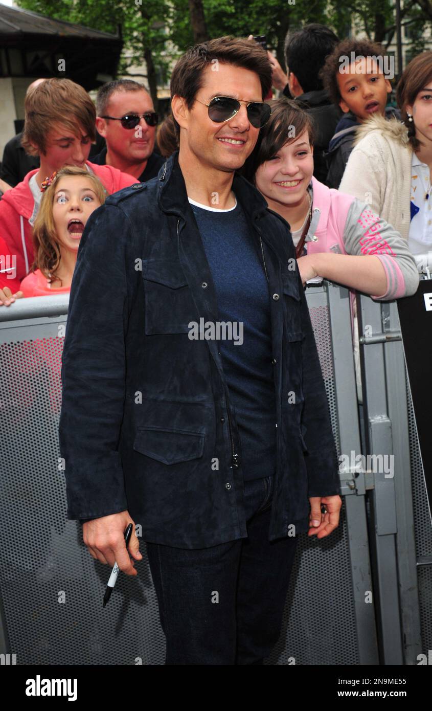 Tom Cruise arrives at the Rock of Ages European Premiere at Odeon West ...