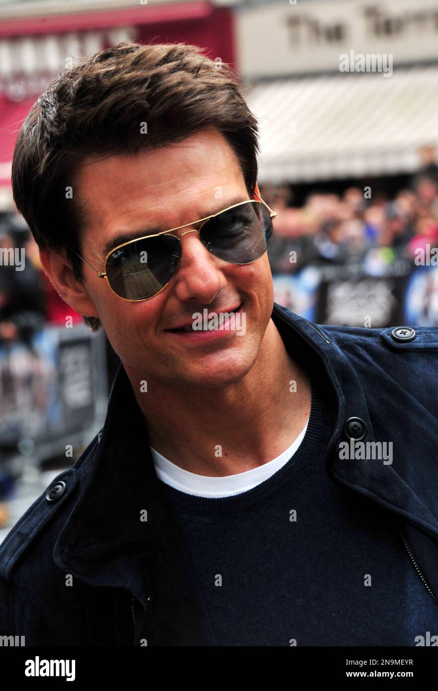 Tom Cruise arrives at the Rock of Ages European Premiere at Odeon West ...