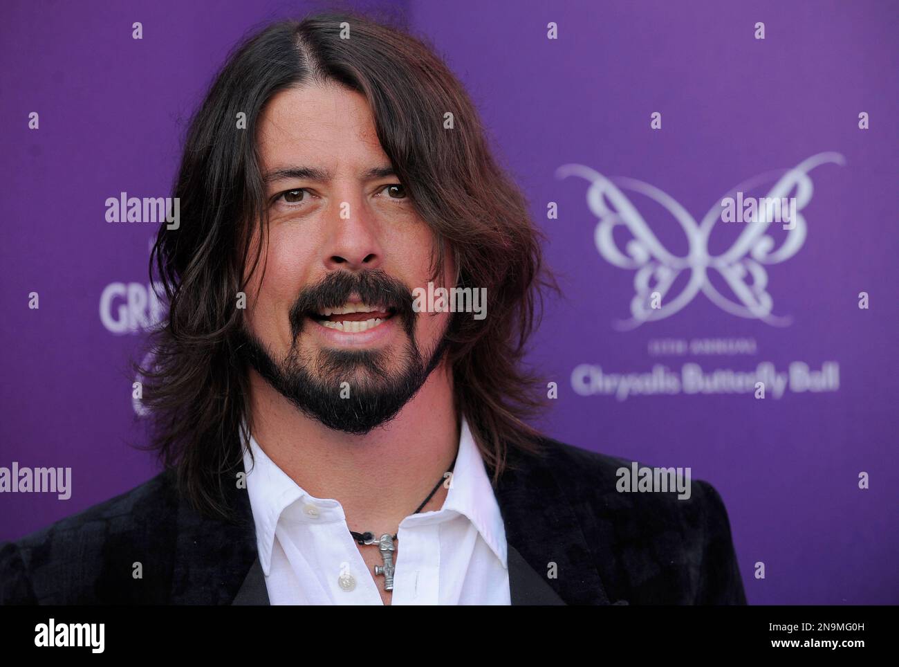 Musician Dave Grohl poses at the 11th Annual Chrysalis Butterfly Ball ...