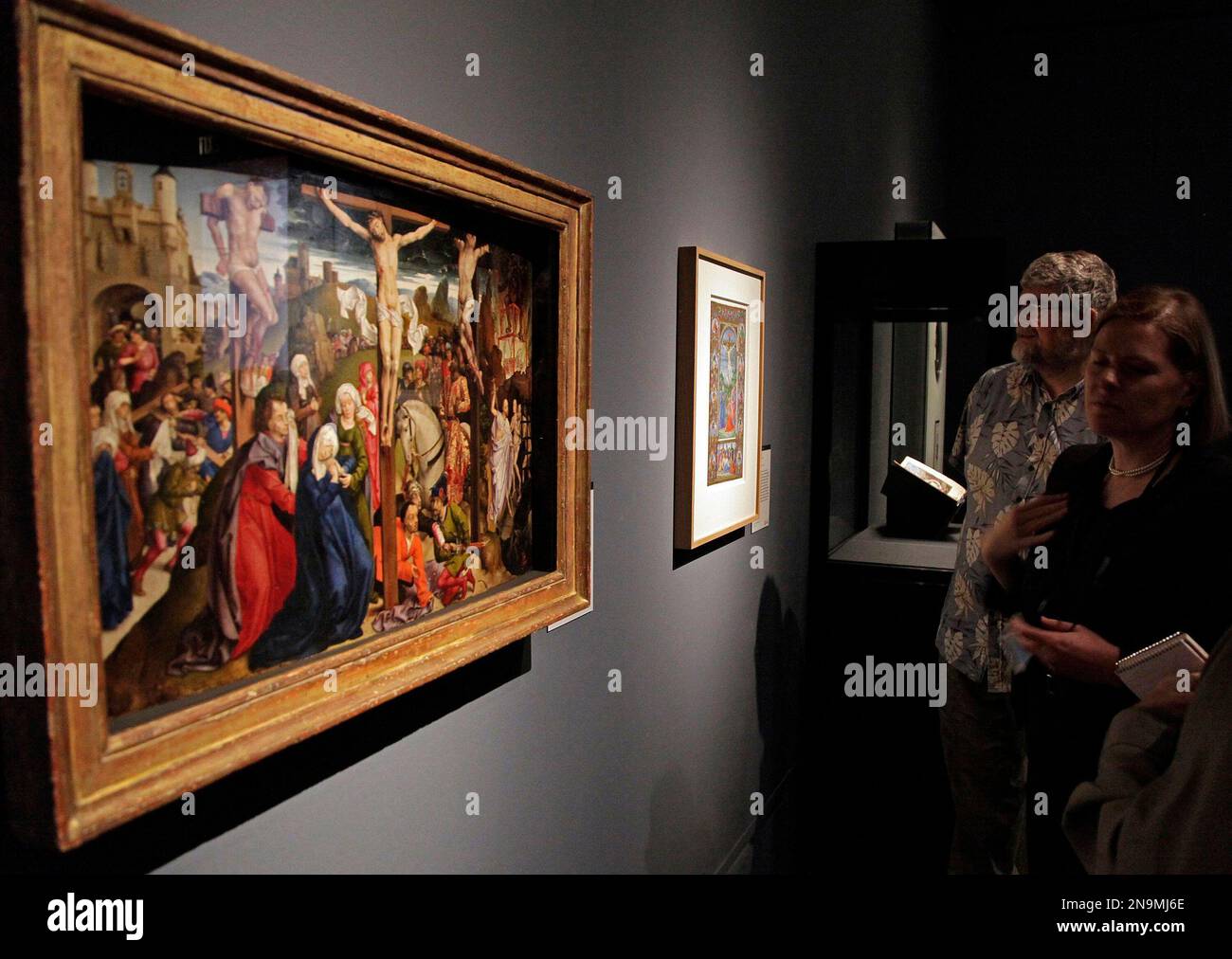 In this photo taken Tuesday, May 29, 2012, Medieval paintings and ...