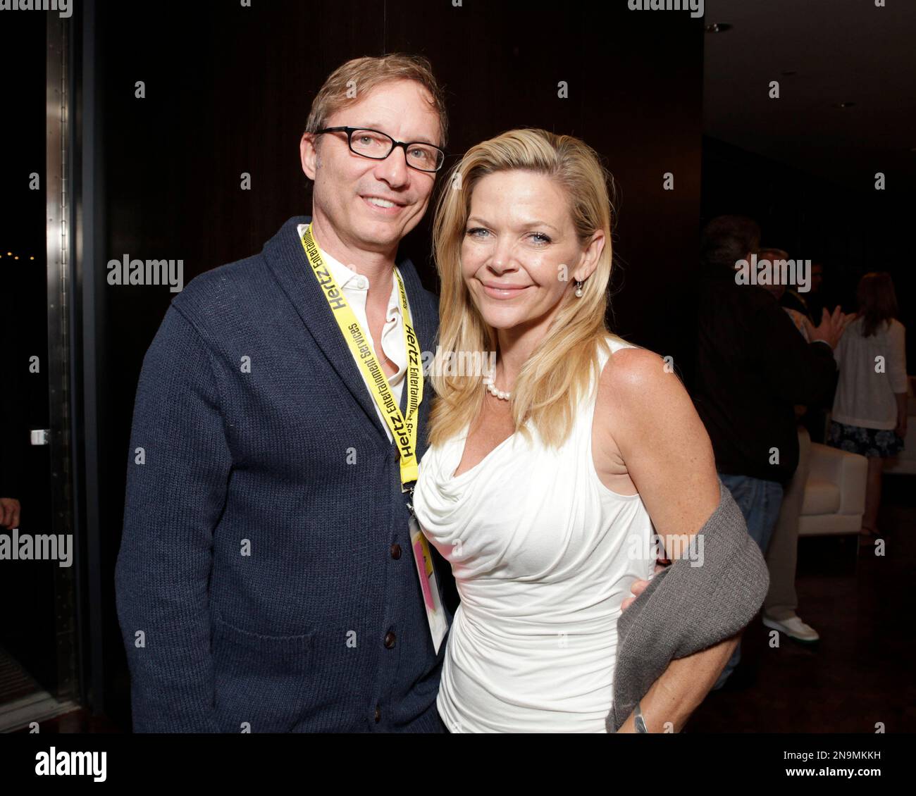 Jim Burke and actress/photographer Christina Simpkins attend the ...