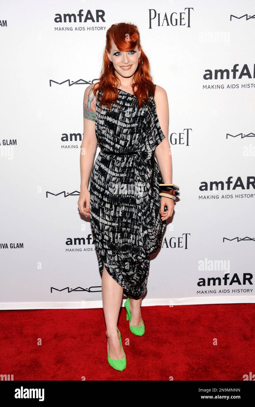 Singer Ana Matronic from the Scissor Sisters arrives at the amfAR ...