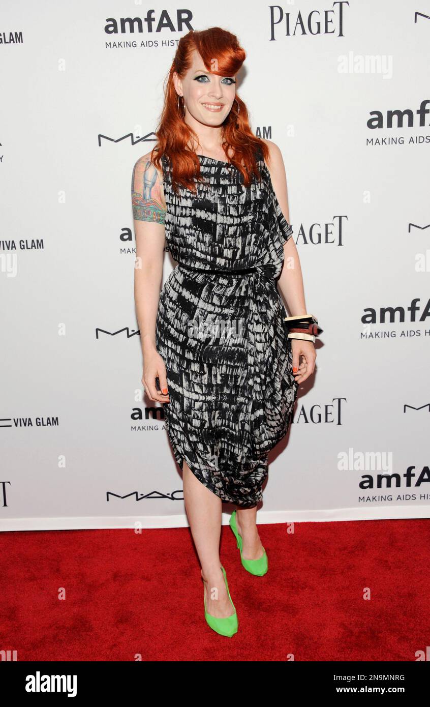 Singer Ana Matronic from the Scissor Sisters arrives at the amfAR ...