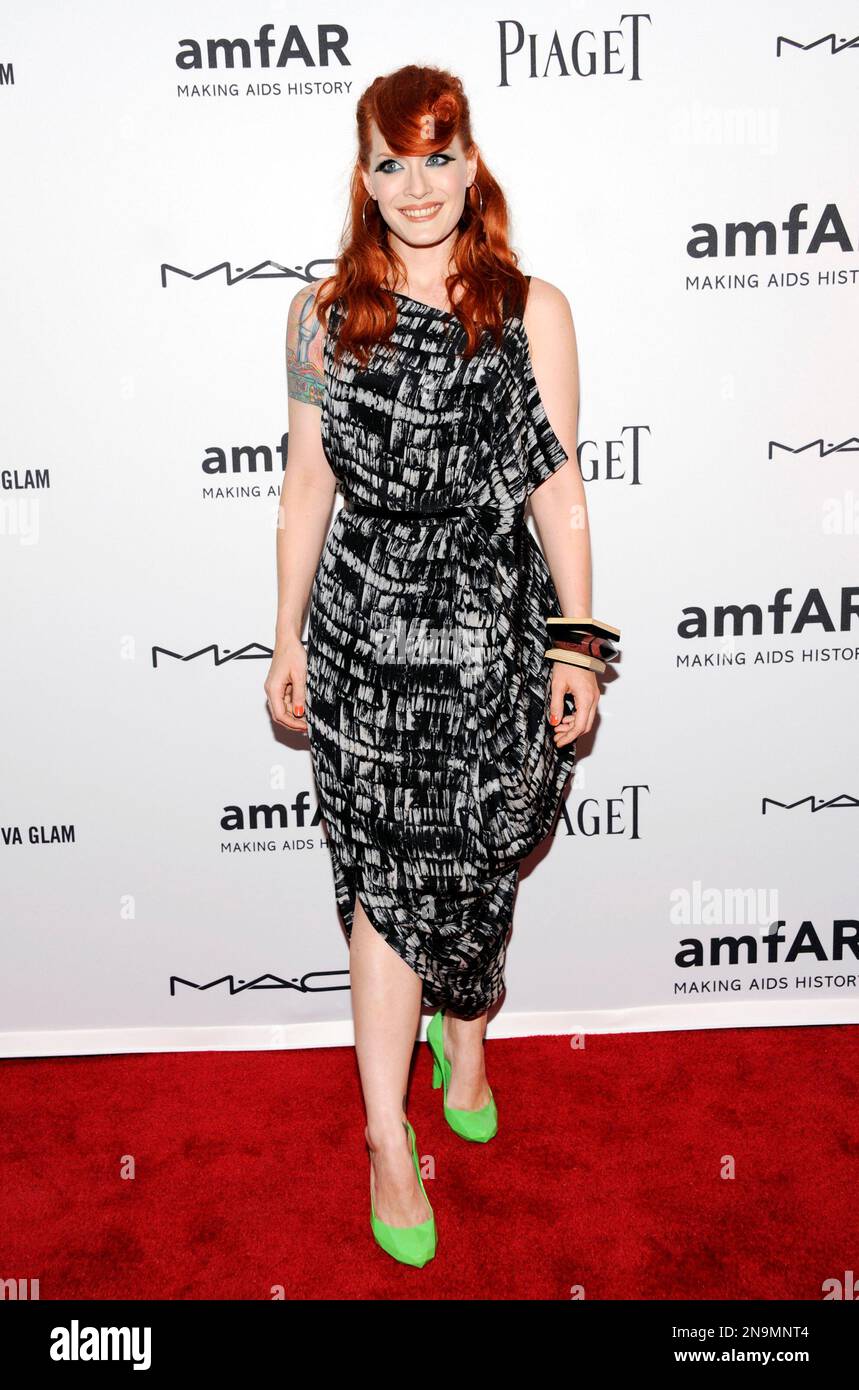 Singer Ana Matronic from the Scissor Sisters arrives at the amfAR ...