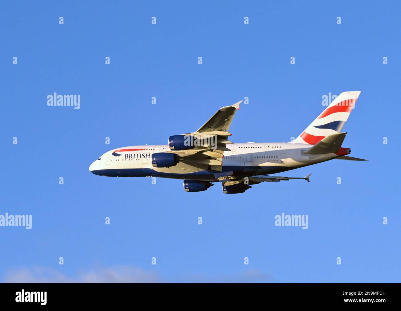 London, United Kingdom - February 2023: British Airways Airbus A380 jet ...