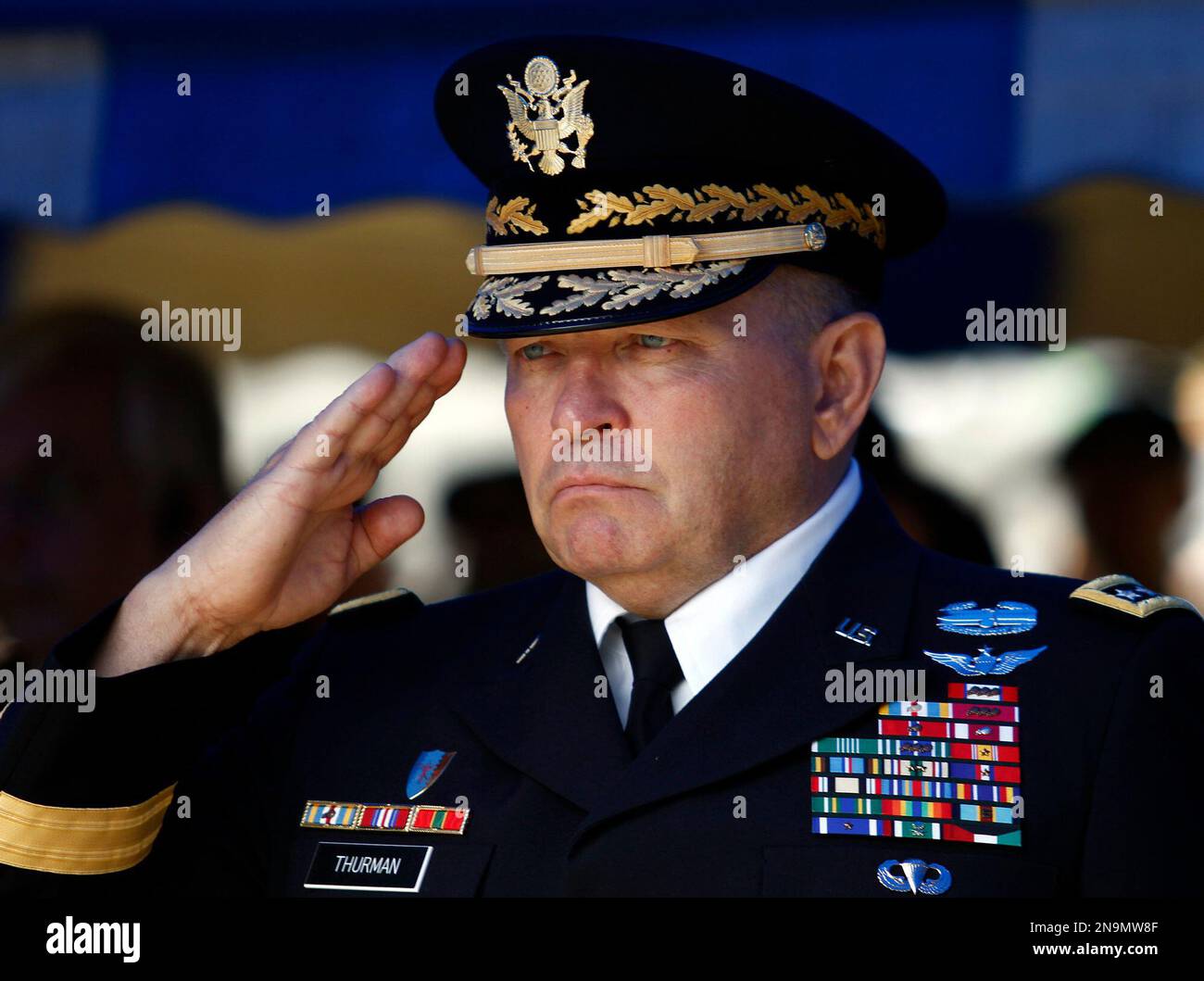U.S. Gen. James D. Thurman, the commander of U.S. Forces Korea, salutes ...