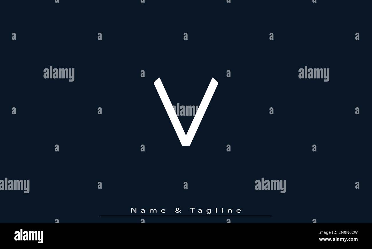 V initials logo hi-res stock photography and images - Alamy