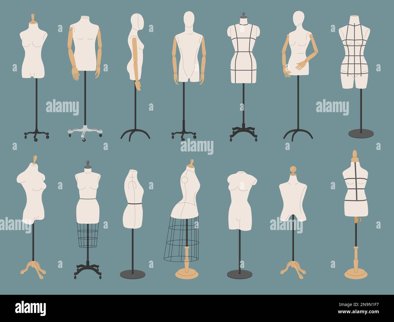 Dummies collection. Tailor models template for fashion dresses recent ...