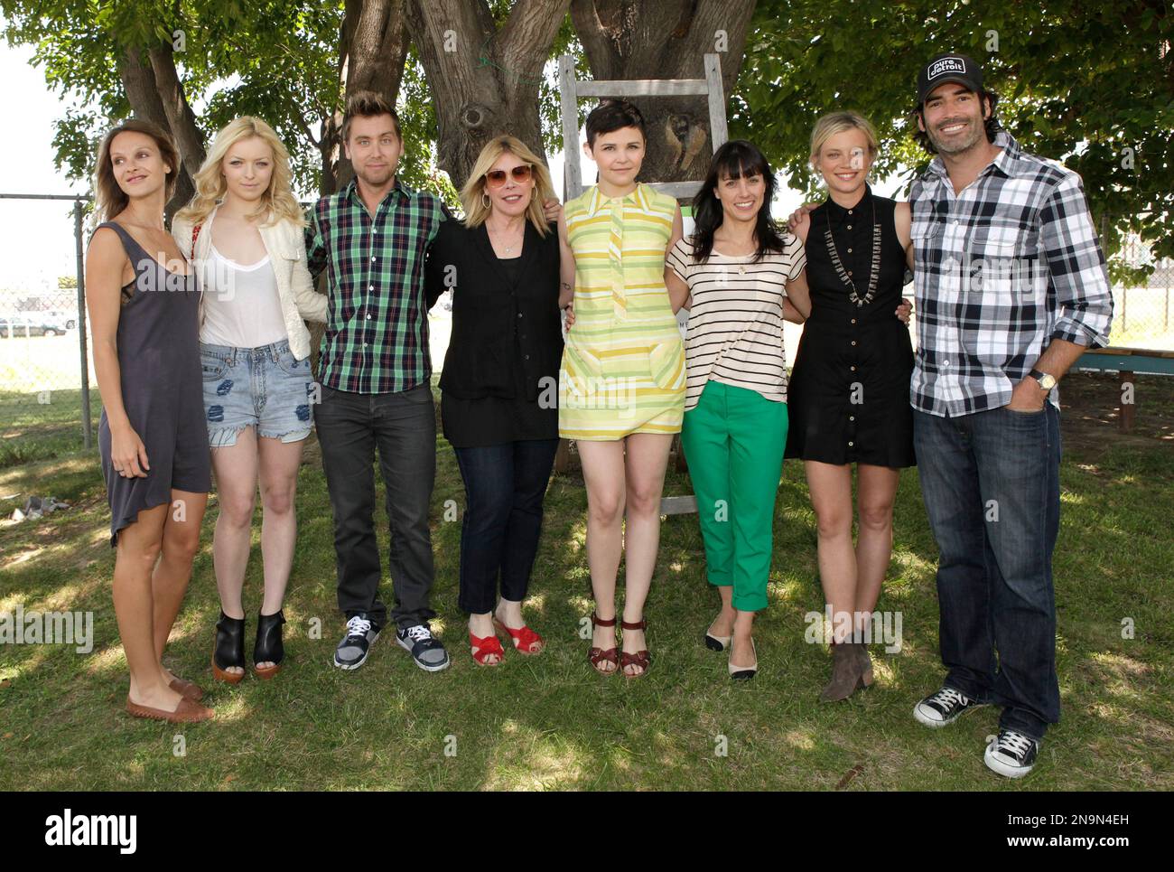 (L-R) Beau Garrett, Francesca Eastwood, Lance Bass, Debbie Levin ...