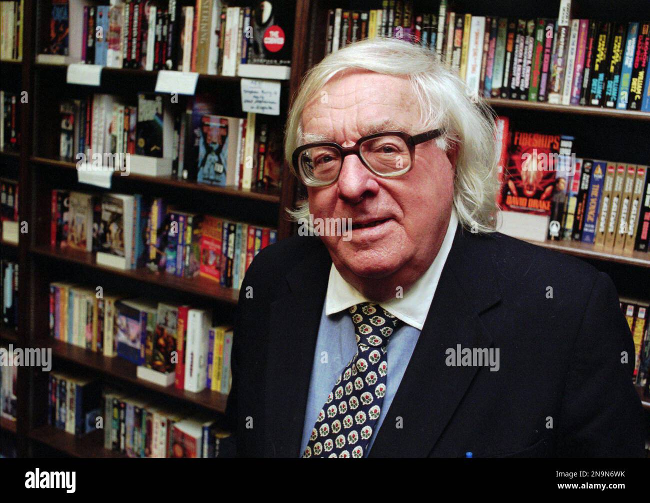 FILE - This Jan. 29, 1997 file photo shows author Ray Bradbury at a ...