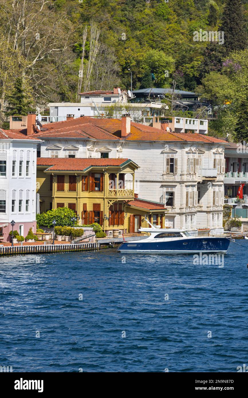 Beautiful architecture on the Bosphorus strait rich houses in Turkey ...
