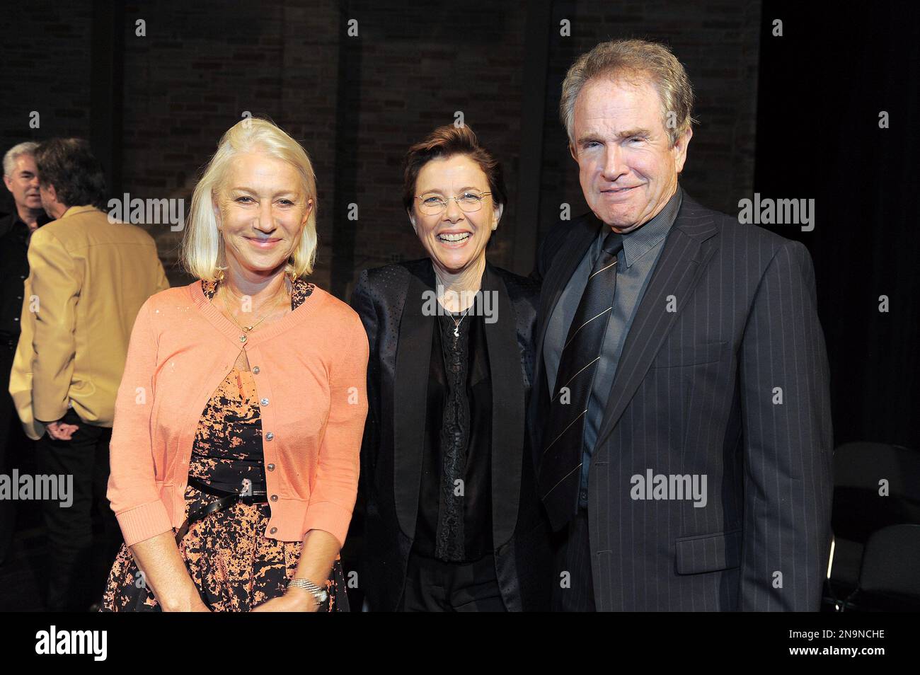 Helen Mirren, Annette Bening and Warren Beatty attend the "Backstage At ...