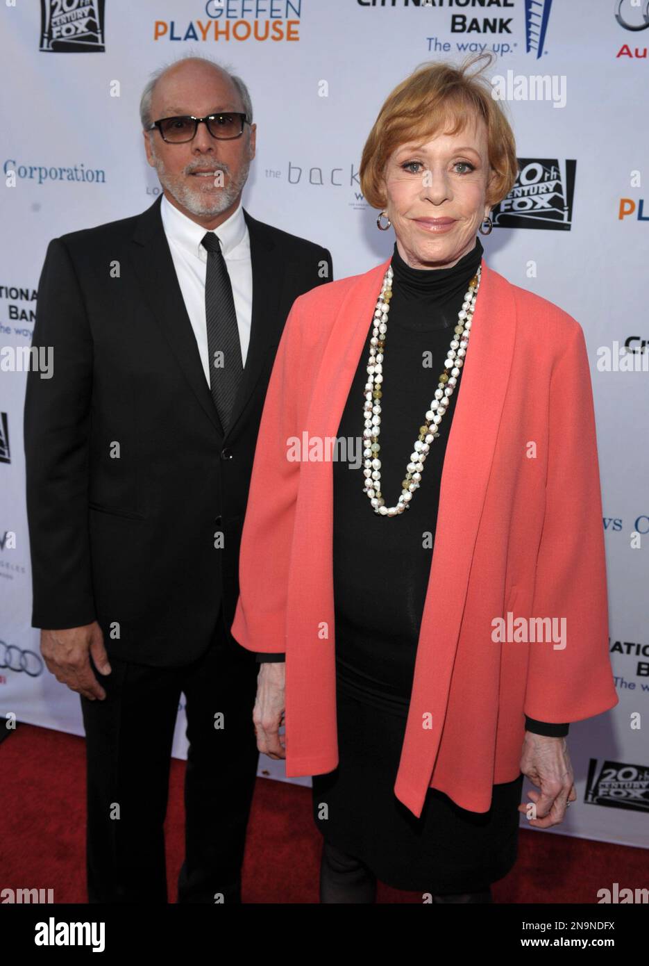 Brian Miller and Carol Burnett arrive at the "Backstage At The Geffen" Fundraiser at the Geffen ...