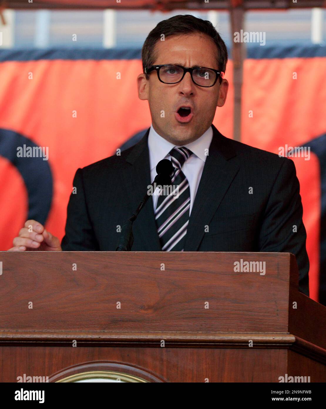 Actor Steve Carell addresses the class of 2012 at Princeton University ...