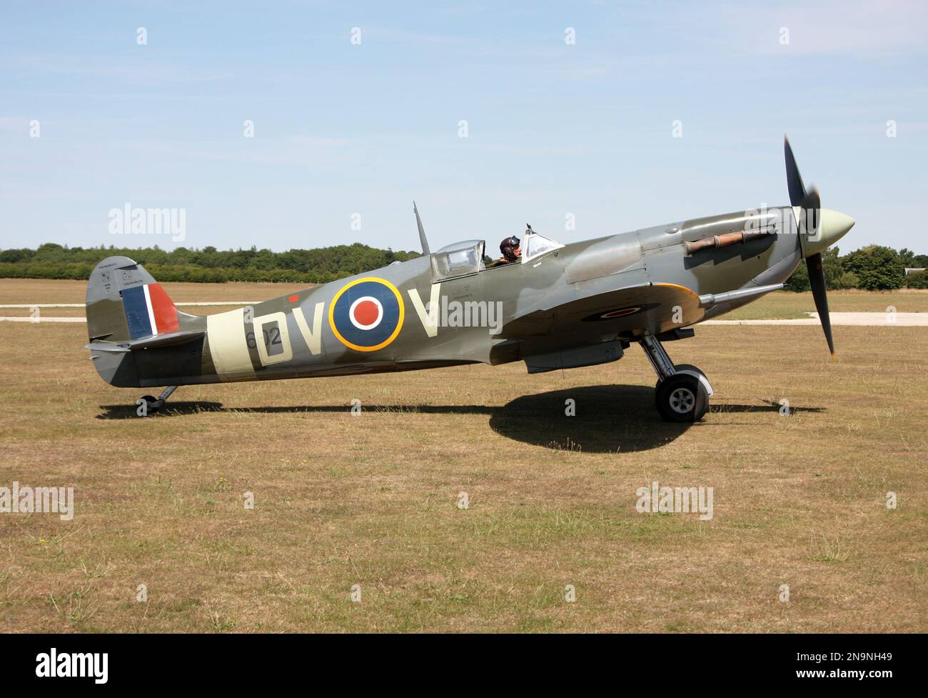 A Supermarine Spitfire Mk.VC at Sywell airfield Northamptonshire Stock ...