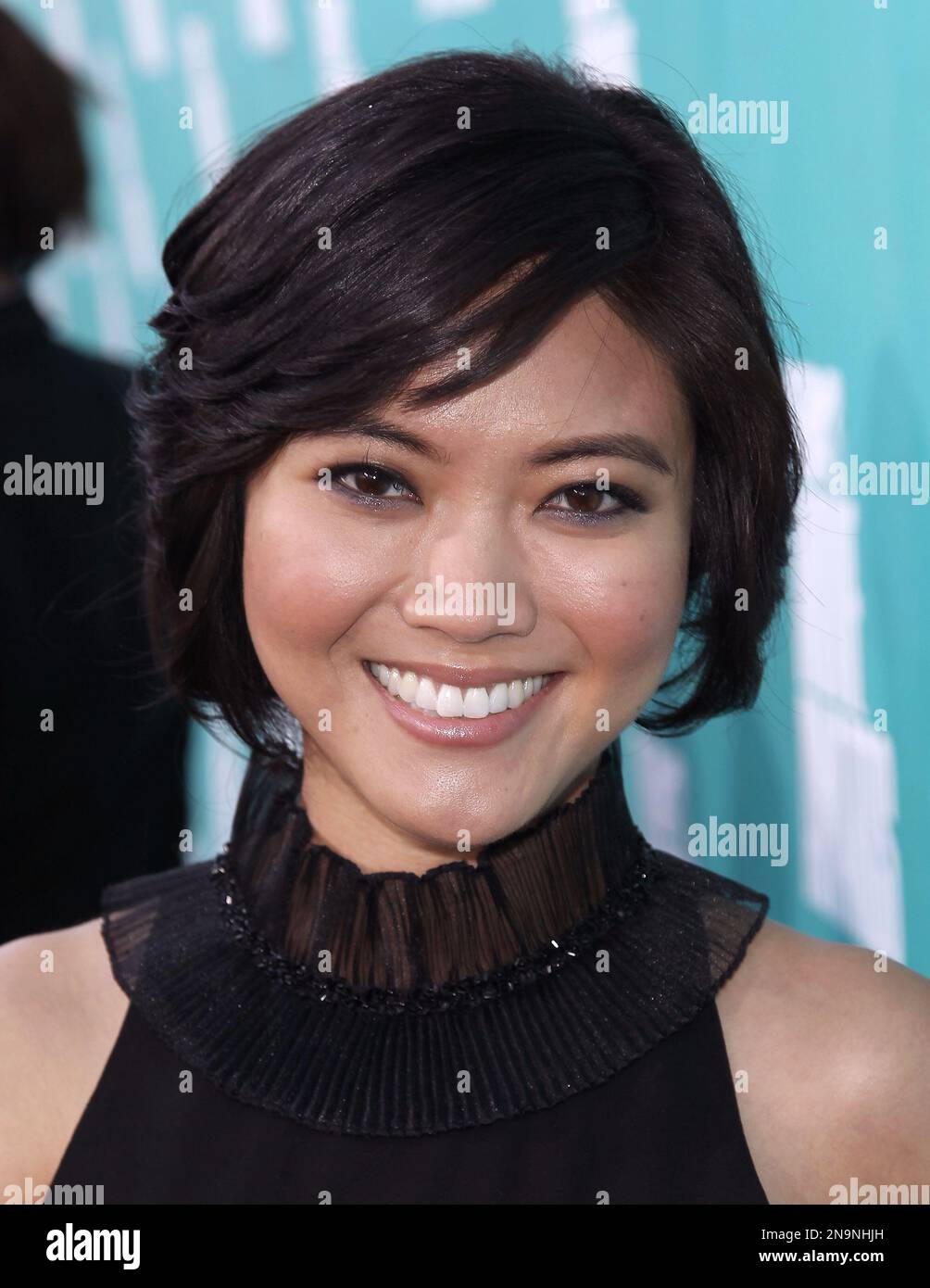 Jessica Lu arrives at the MTV Movie Awards on Sunday, June 3, 2012 in ...