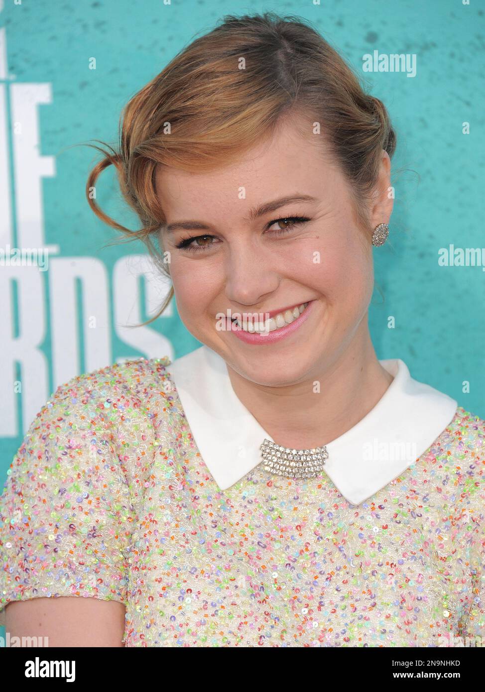 Brie Larson arrives at the MTV Movie Awards on Sunday, June 3, 2012 in ...