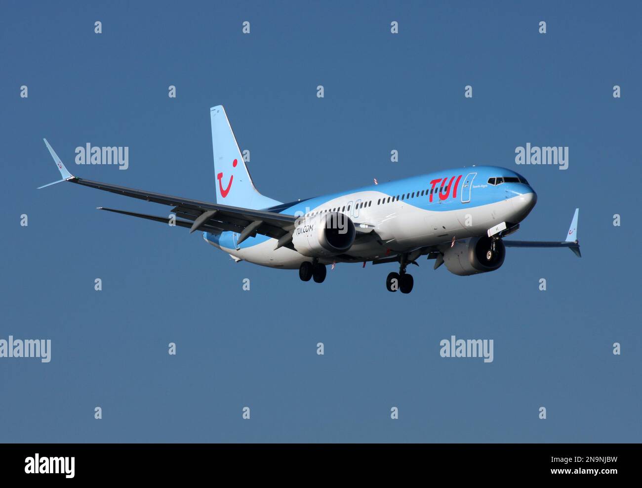 A TUI Boeing 737-800 arriving at Lanzarote Arrecife airport Canary ...