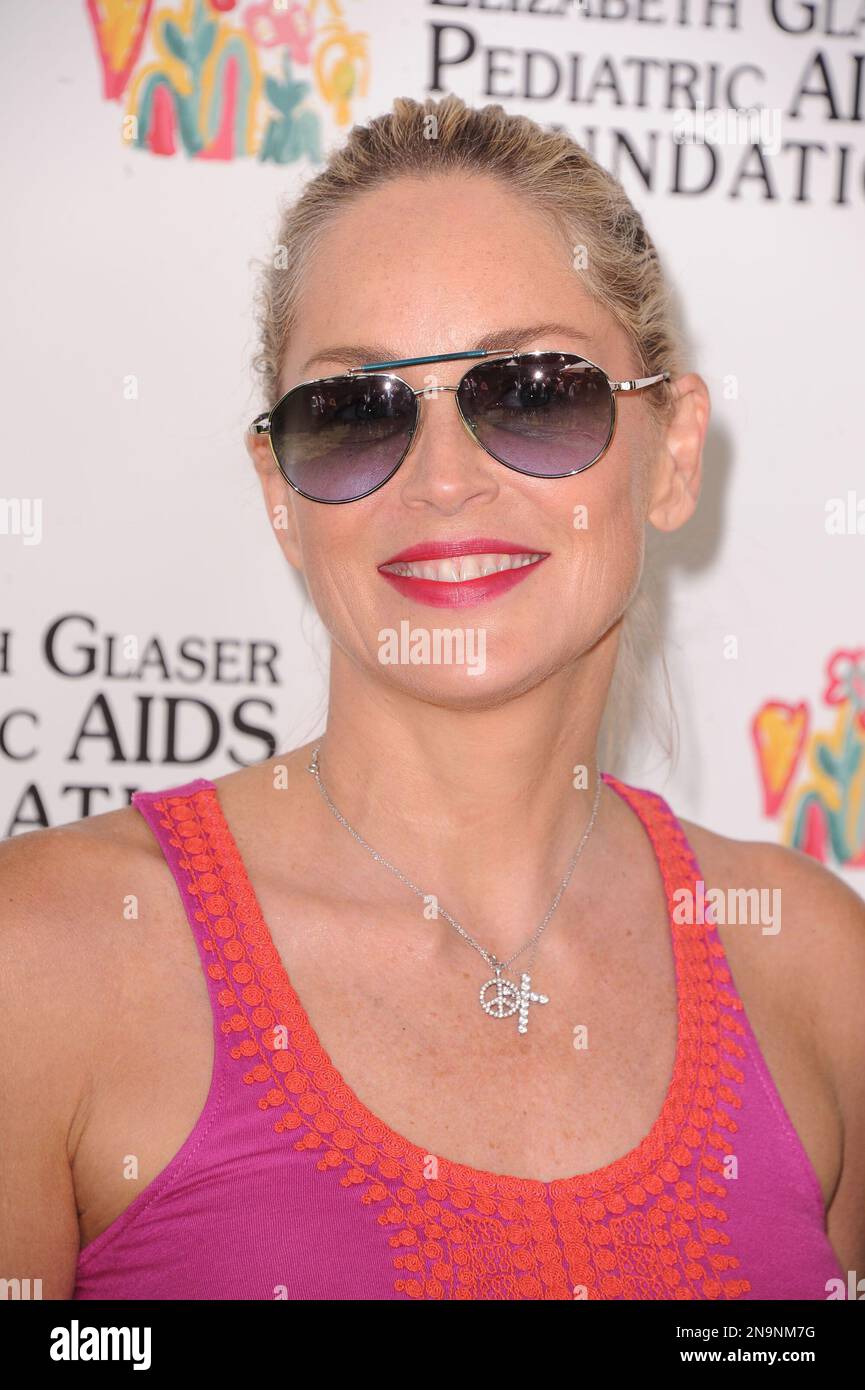 Sharon Stone attends A Time for Heroes celebrity picnic on Sunday, June ...