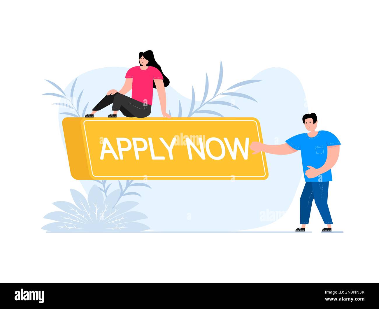 People press button with text Apply now. Click button for app and web design Stock Vector Image ...