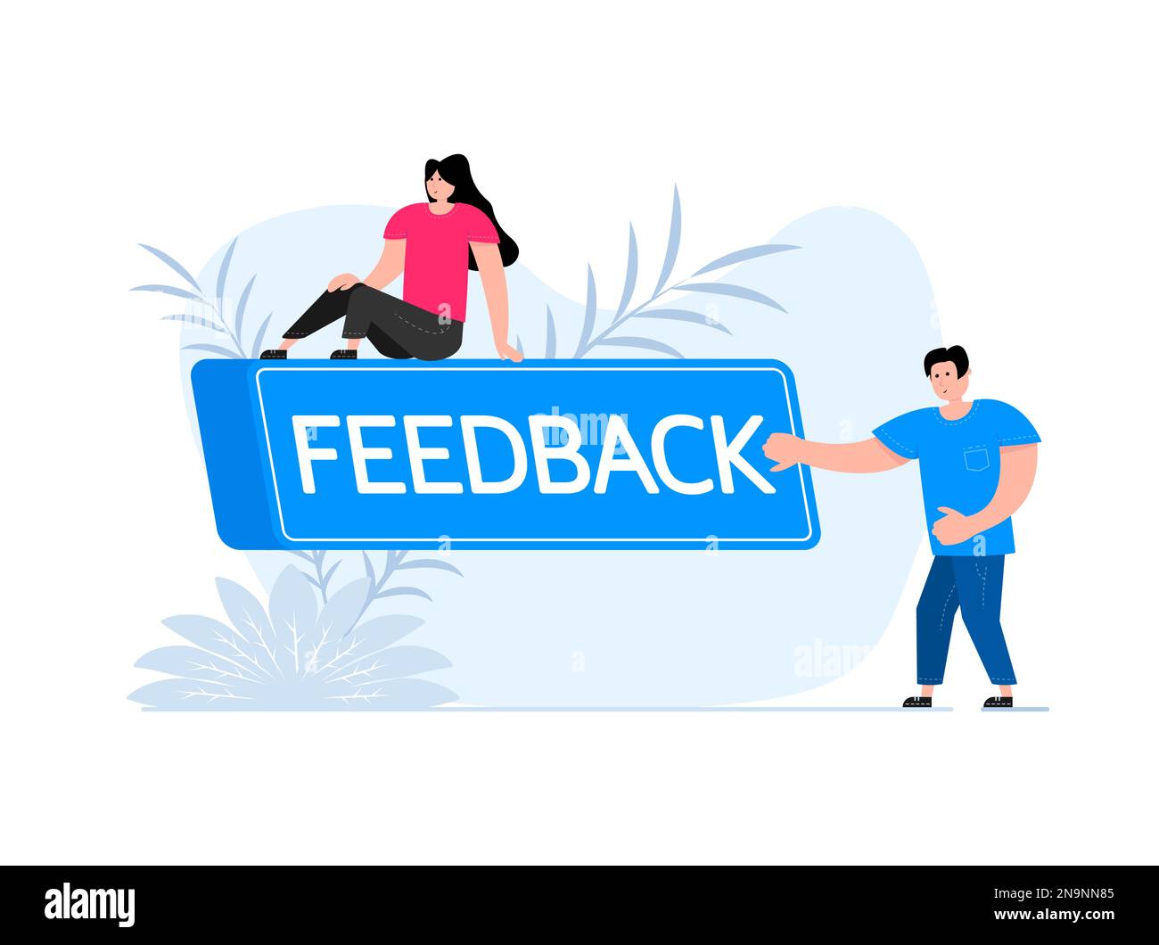 People press button with text feedback. Click button for app and web ...