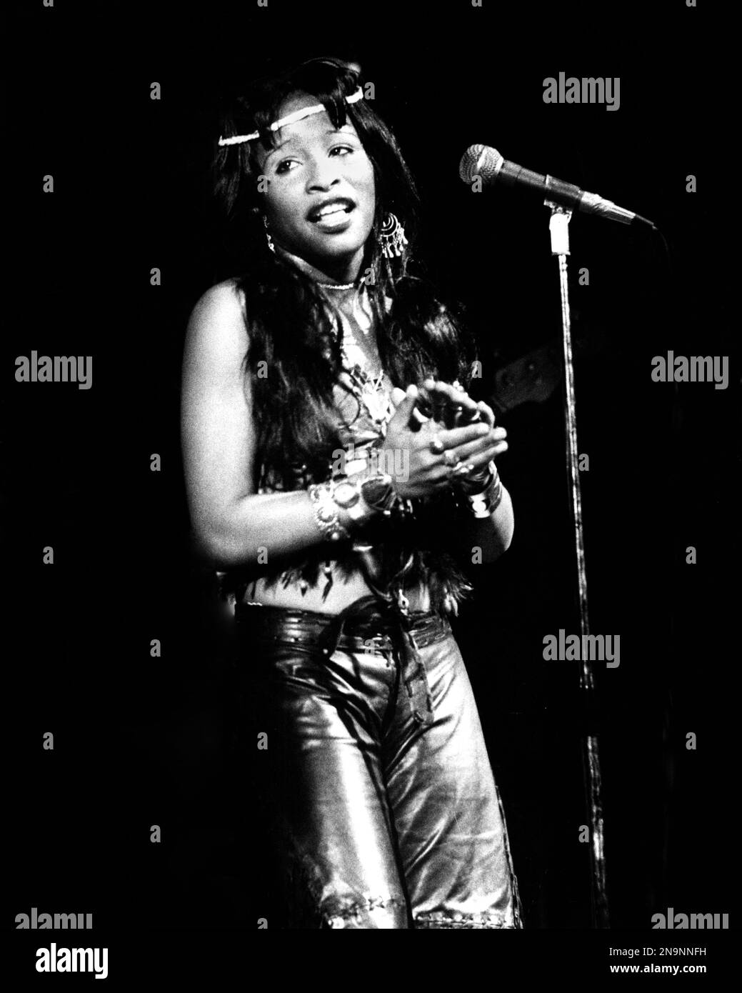 Chaka Khan, singer with American funk band Rufus performs live on stage ...