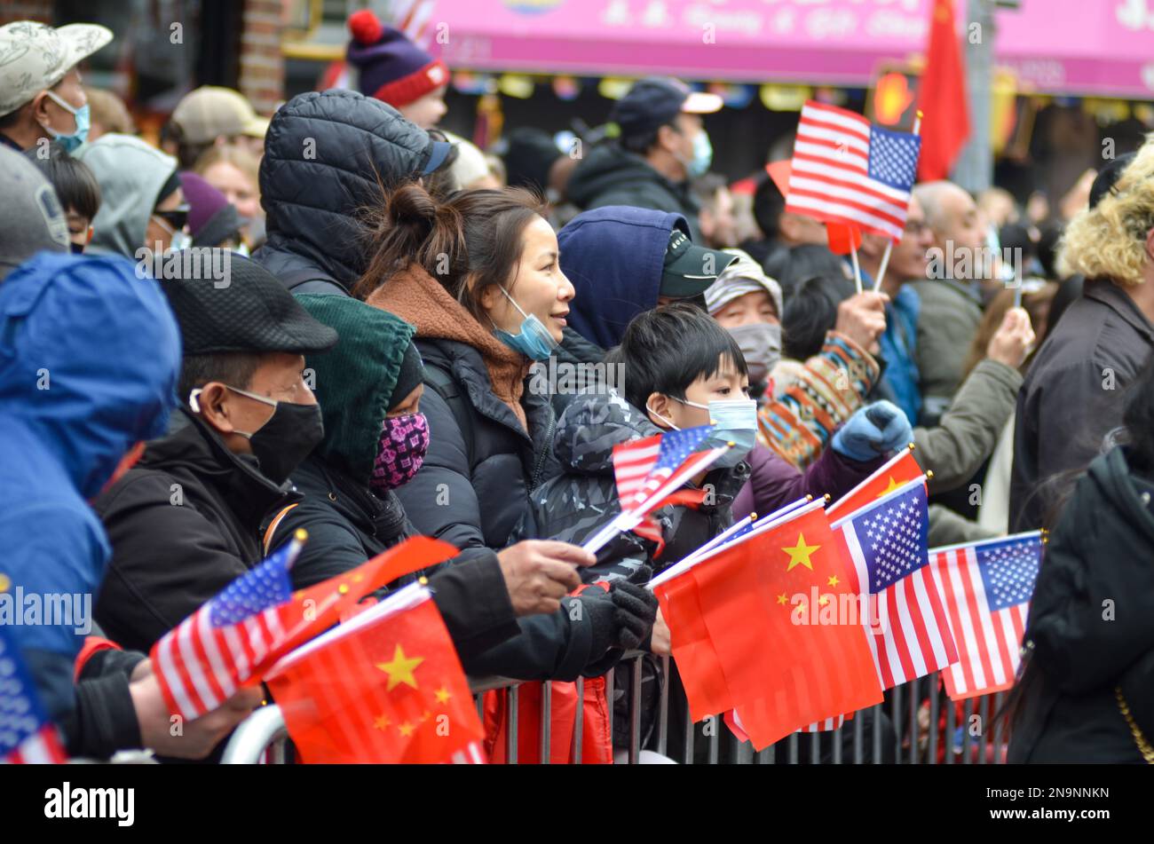 Chinese american flags photo hi-res stock photography and images - Alamy