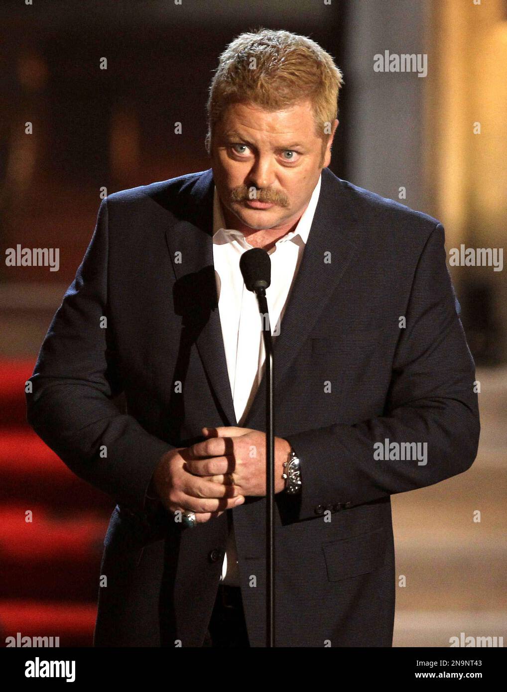 Nick Offerman speaks onstage at the 2012 Guys Choice Awards on Saturday ...