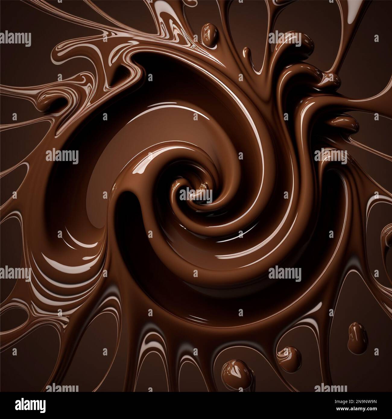 Chocolate texture. Liquid chocolate close-up.Textured dark chocolate ...