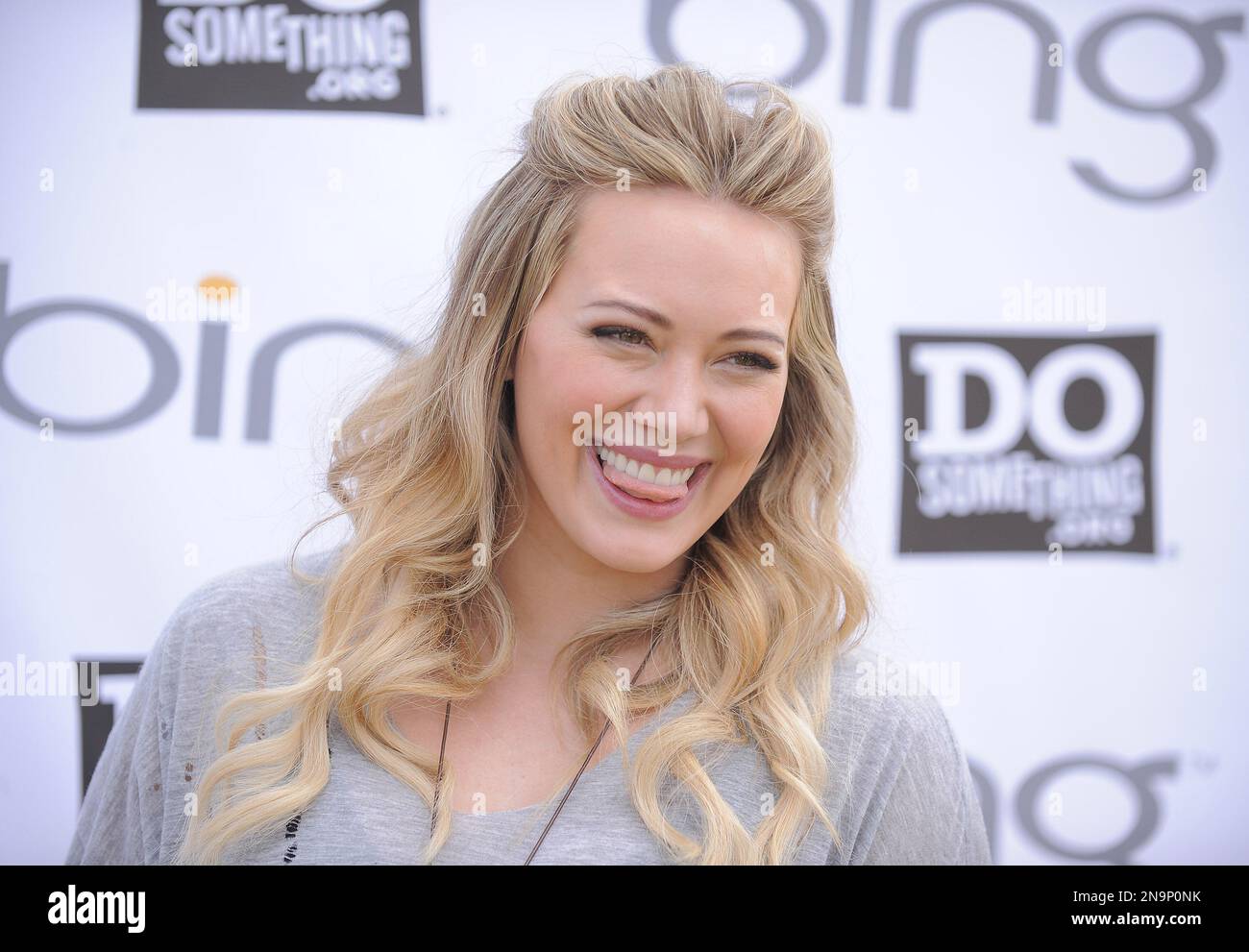 Hilary Duff attends the Bing and DoSomething.org Kick Off the Bing ...
