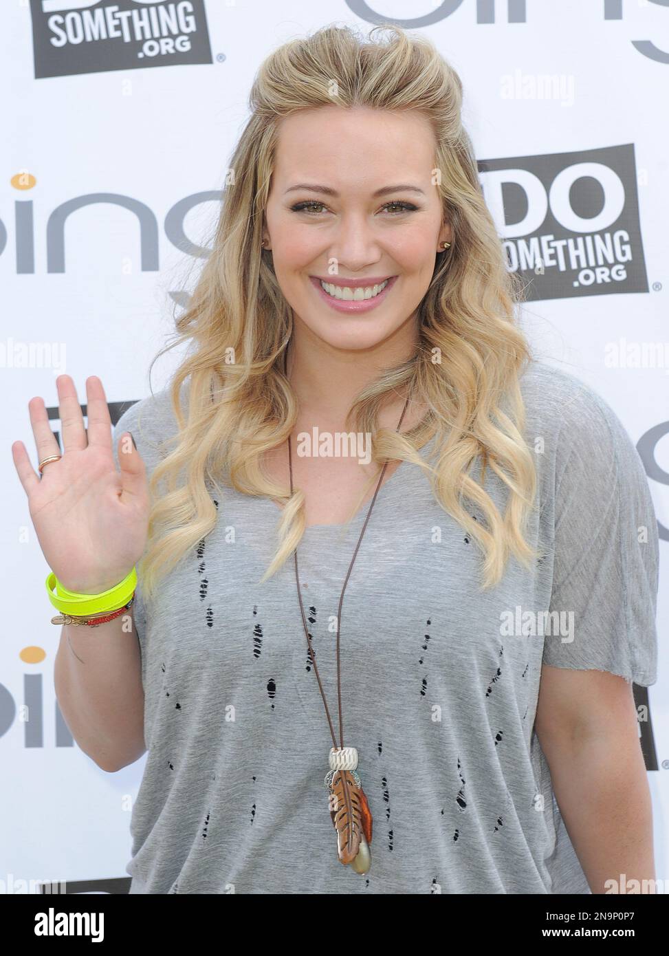 Hilary Duff attends the Bing and DoSomething.org Kick Off the Bing ...