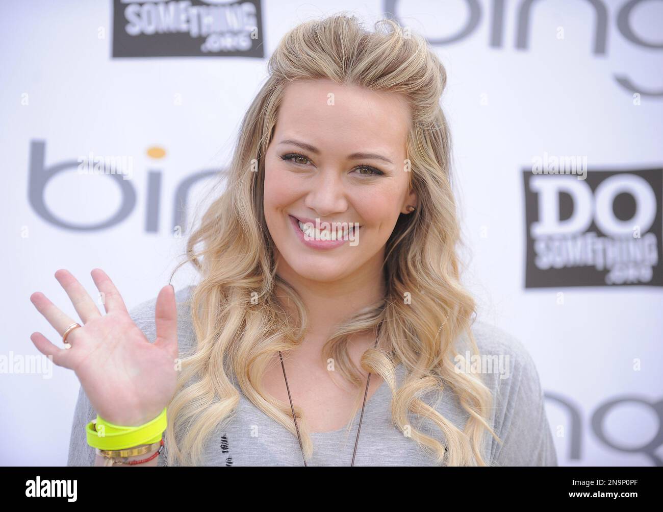 Hilary Duff attends the Bing and DoSomething.org Kick Off the Bing ...