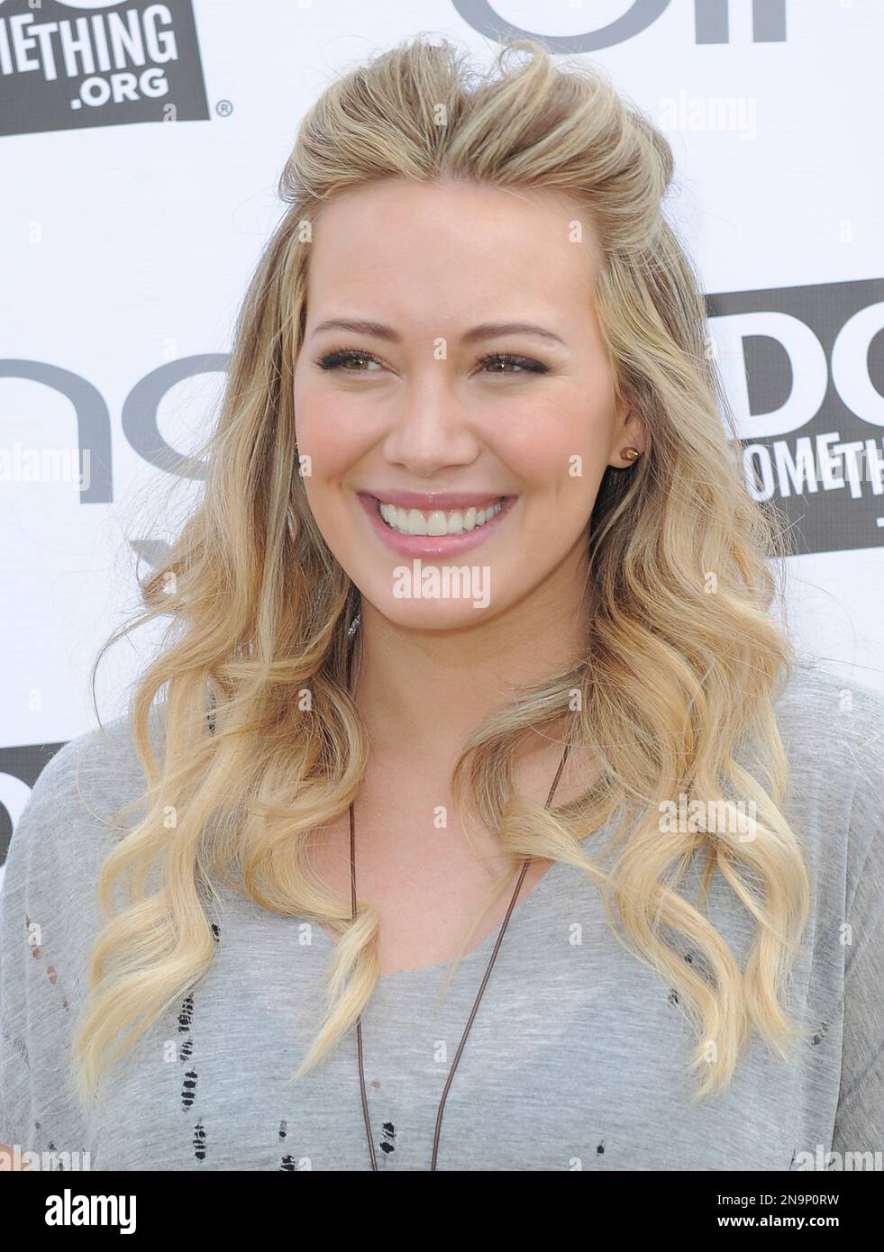 Hilary Duff attends the Bing and DoSomething.org Kick Off the Bing ...