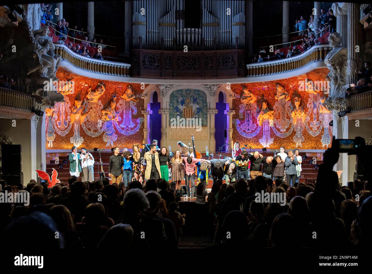 The folk rock band Falsterbo during a performance of their farewell ...