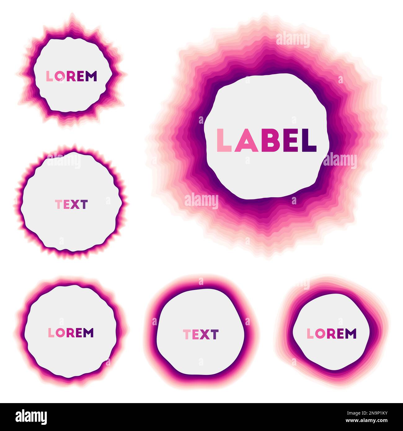 Round badges collection. Artistic circular backgrounds. Neat vector ...