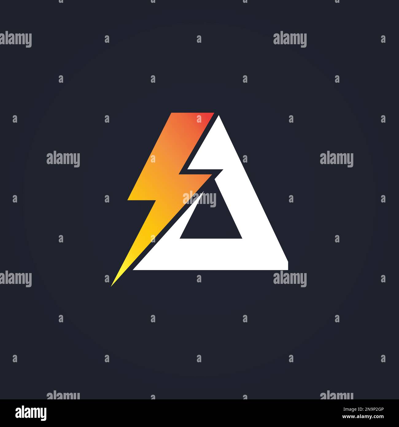 A Letter Logo With Lightning Thunder Bolt Vector Design. Electric Bolt ...