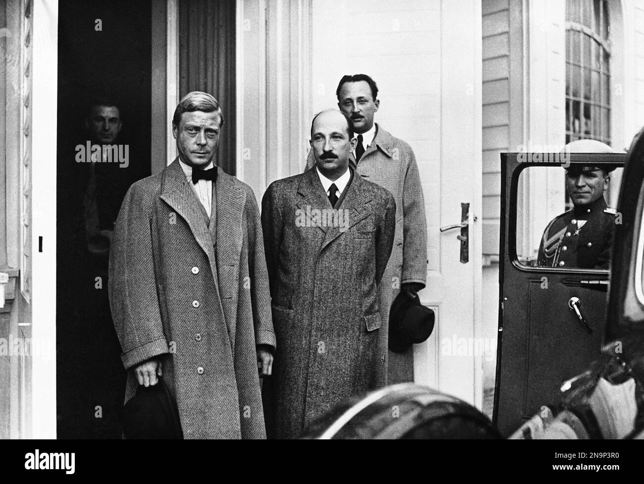 Britain's King Edward VIII, left, arrived in Bulgaria and was welcomed ...