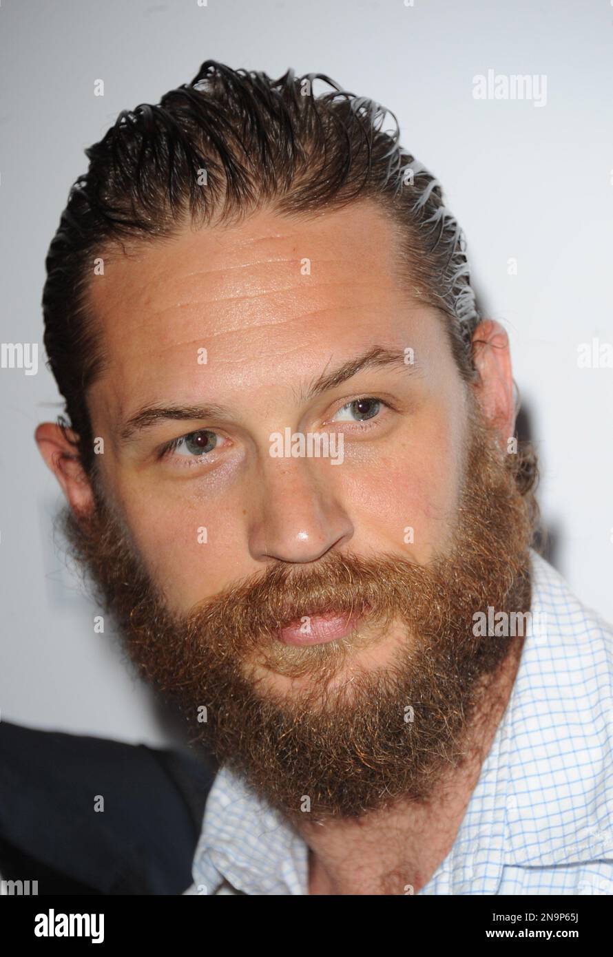 Tom Hardy arrives at the premiere of "Prometheus" on Thursday, May 31 ...