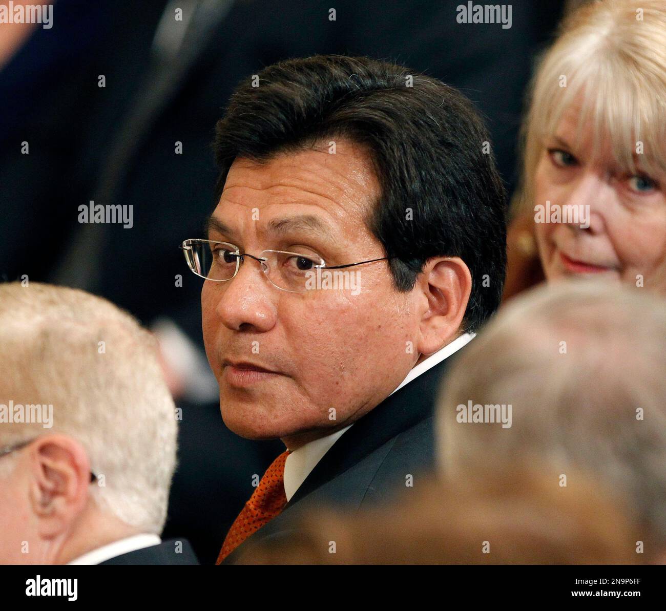 Former Attorney General Alberto R. Gonzales is seen in the East Room of ...