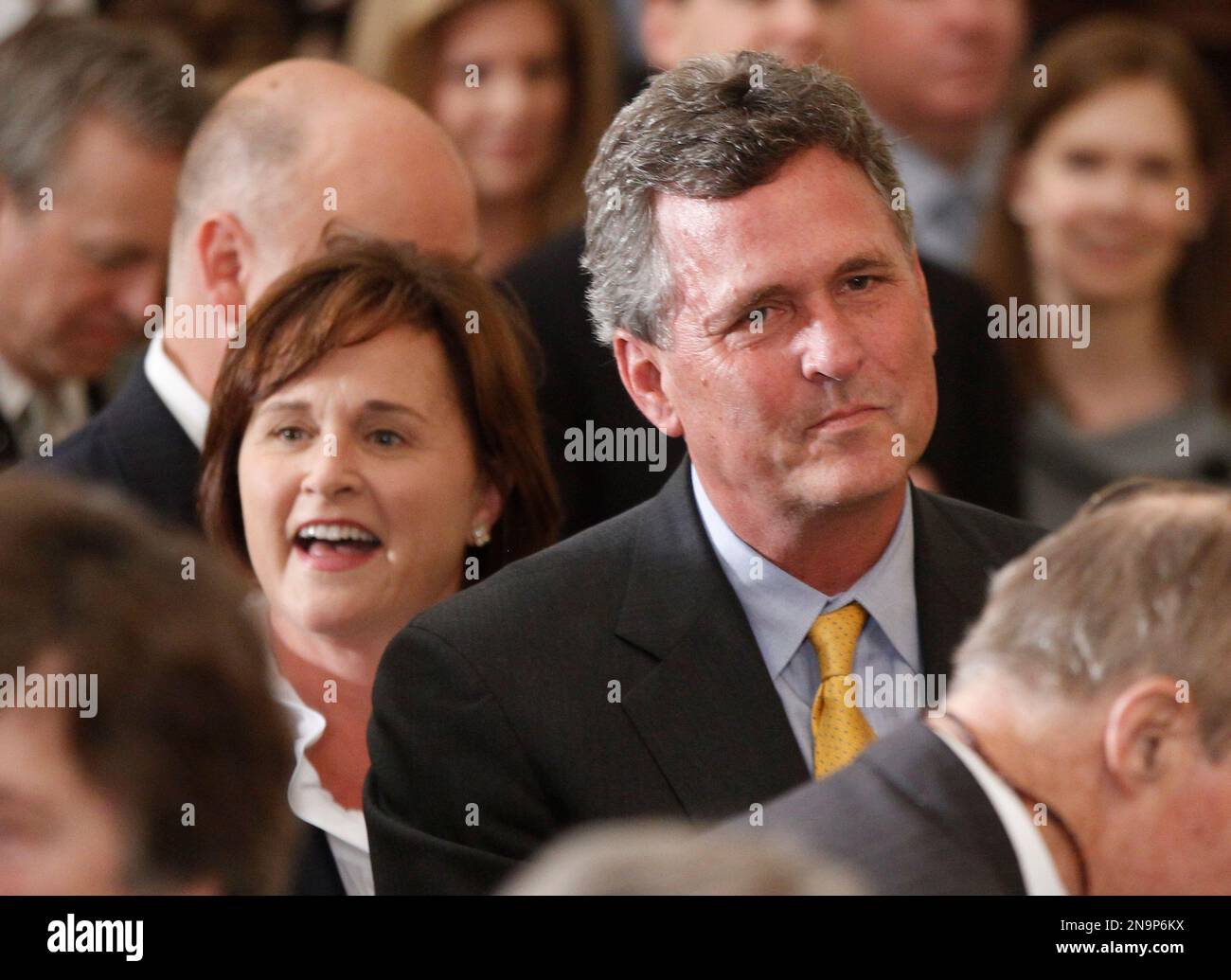 Marvin Bush and Doro Bush Koch are seen at the official portrait ...