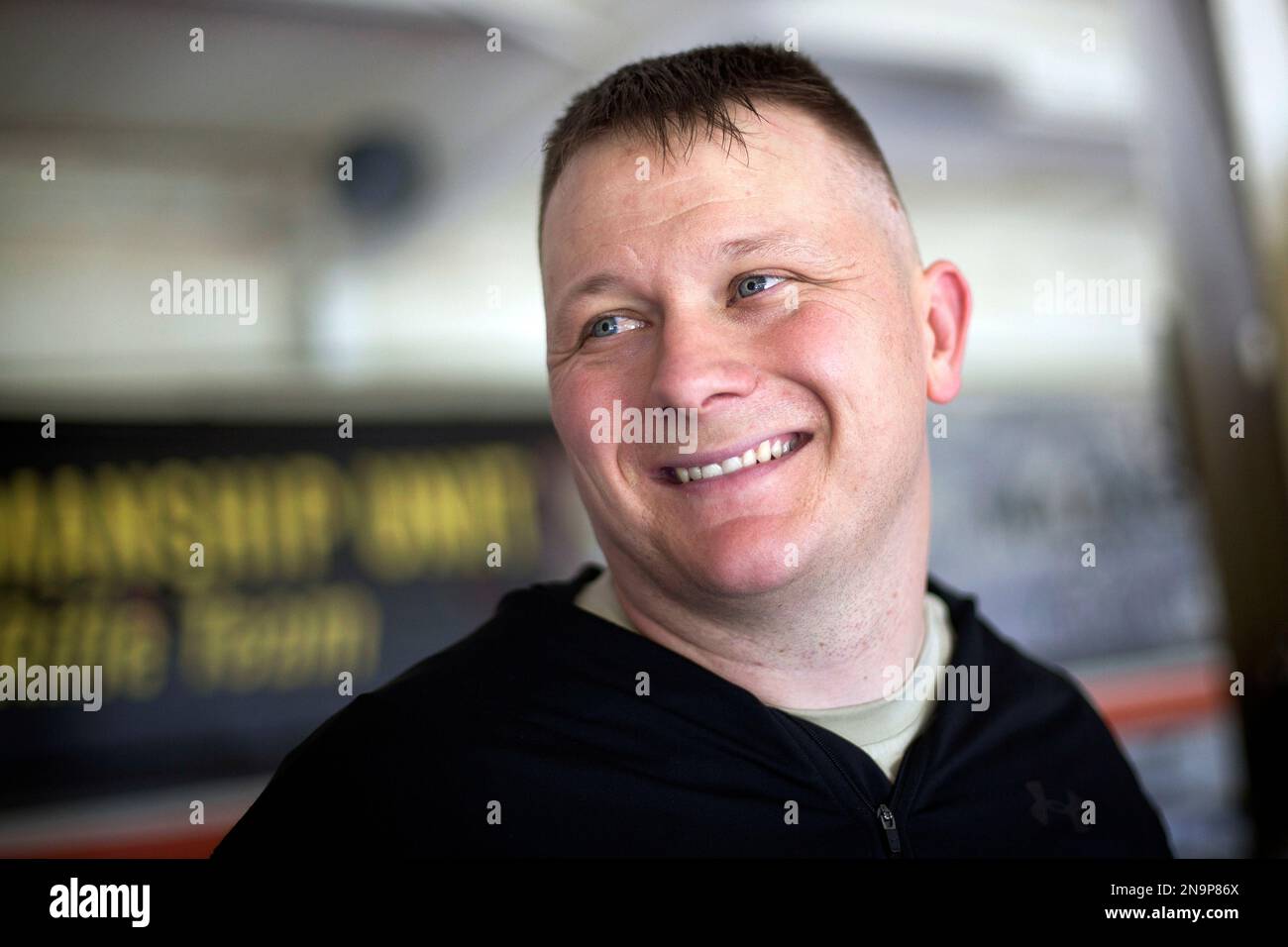 In this Wednesday, May 30, 2012 photo, U.S. Army Sgt. Josh Olson leaves ...
